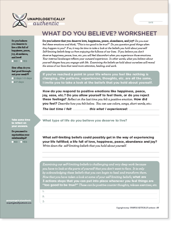 What Do You Believe? - UNAPOLOGETICALLY authentic